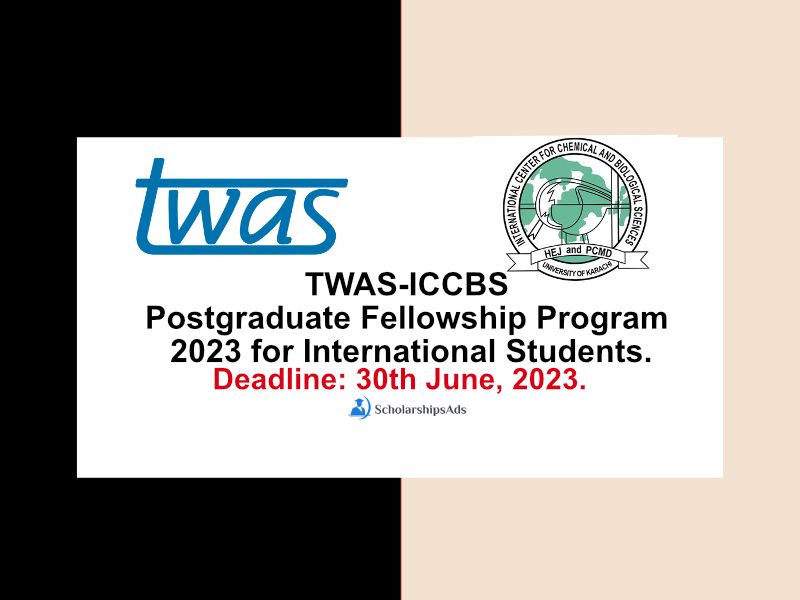 Twas Iccbs Postgraduate Fellowship Program 2023 For International
